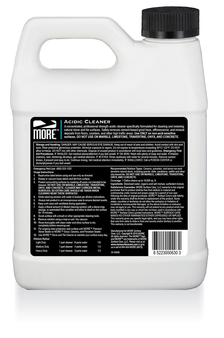 Acidic Cleaner – Remove Grout Haze & Mineral Deposits from Tile & Stone ...